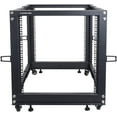 Sound Town 4-Post 12U Open Frame Sever and Network Equipment Rack with ...