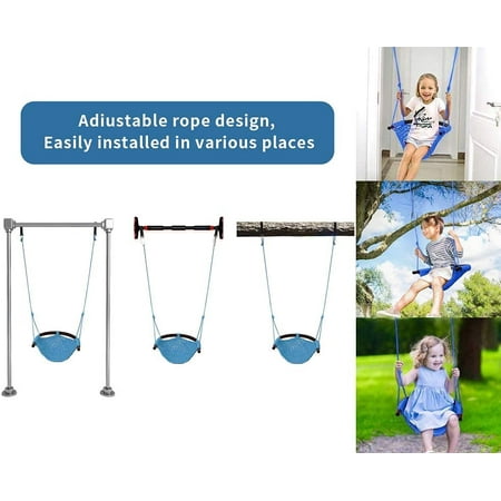 Hand-Knitting Toddler Swing, Swing Seat for Kids with Adjustable Ropes ...