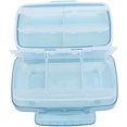 BYQWEXR Blue Portable Pill Organizer – Large Capacity Travel Medicine ...