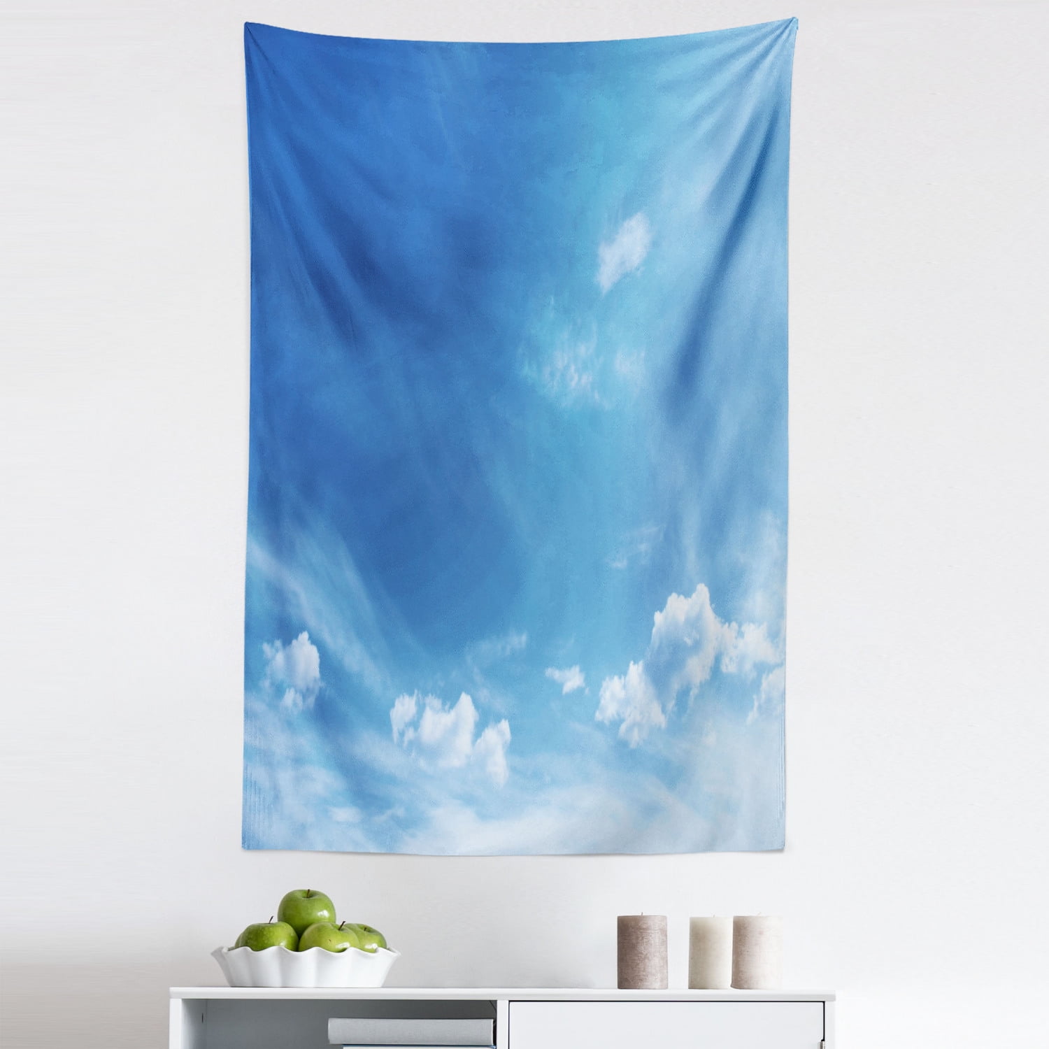 Sky Tapestry, Blue Sky Inspirational Sun Rays and Clouds Weather ...