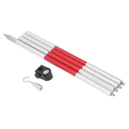 Total Station Prism Pole, Surveying Prism Rod D12mm 4 Section Aluminum ...