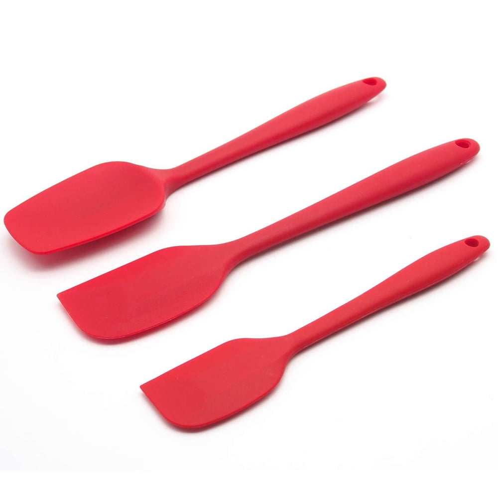 3 Piece Premium Silicone Spatula Set Long Handled Silicone Scraper ...