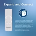 Philips Battery-Operated 8-Melody Doorbell Kit, One Push Button, White ...