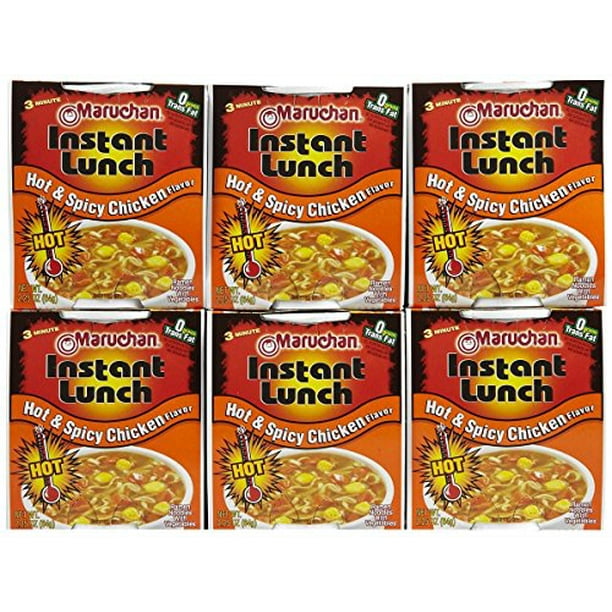 Maruchan Instant Lunch Hot and Spicy Chicken Flavor Soup - 2.25 oz - 6 ...
