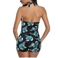 Women One Piece Swimsuit Tummy Control Bandeau Tube Top Bathing Suit