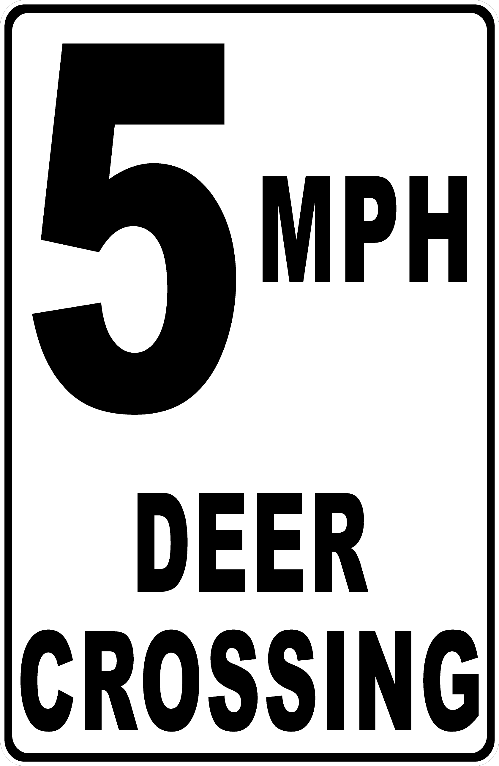 5 MPH Deer Crossing Sign - Walmart.com
