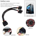 4-pin splitter adapter cable 4-pin male to dual female power extension ...
