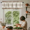 Boho Geometric Kitchen Valances for Windows, Small Valance Curtains Rod ...