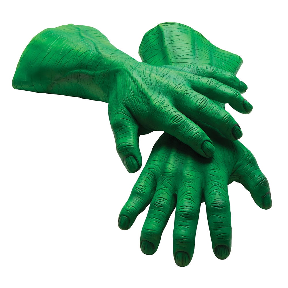 Adult Hulk Marvel Halloween Hands - Walmart.com - Walmart.com