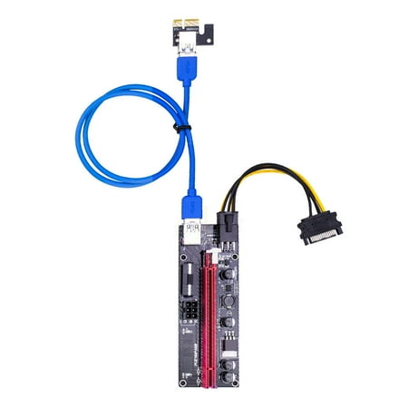 Yeacher Ver009S PCI-E Riser Card 1X-16X Extender with 4 Solid ...