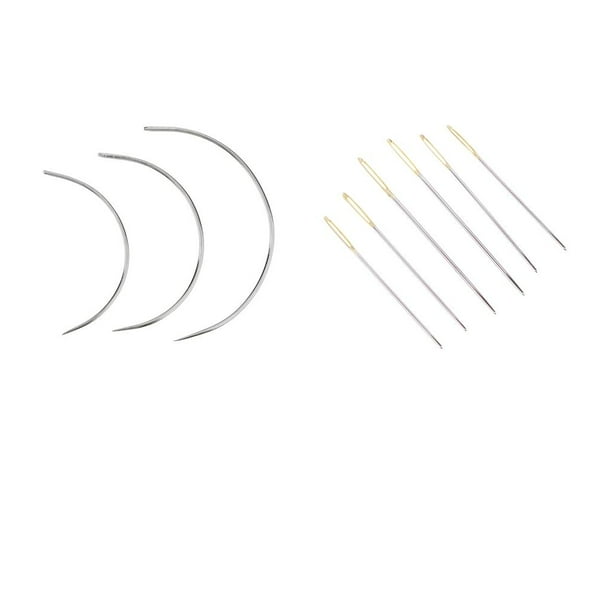 9 Pieces Repair Sewing Curved Threader For Leather Canvas Stainless ...