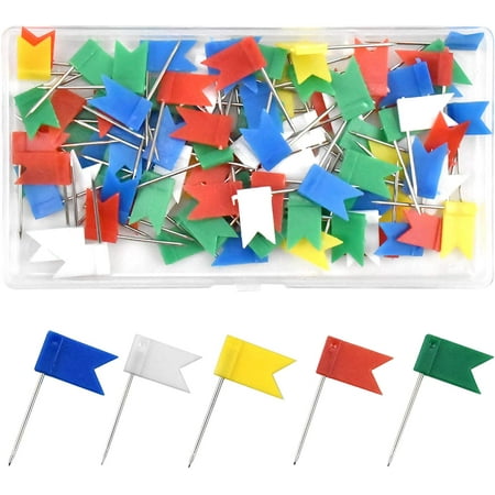 YMWALK Map Pins,100 Pieces Colored Flag Travel Map Push Pins Flag Pins ...