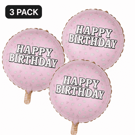 Pink Rose Happy Birthday party balloons Decoration Supplies Garden ...