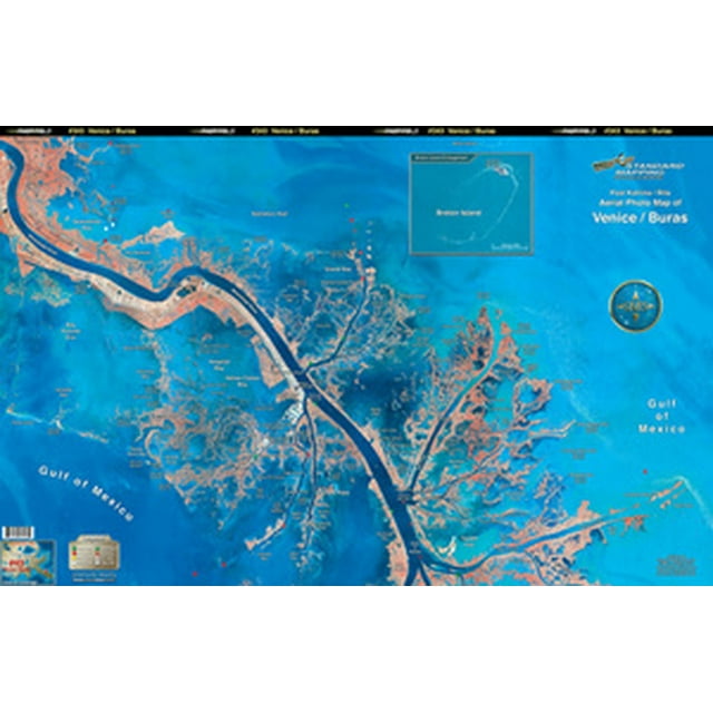 Standard Laminated Map Buras/Venice M043 - Walmart.com