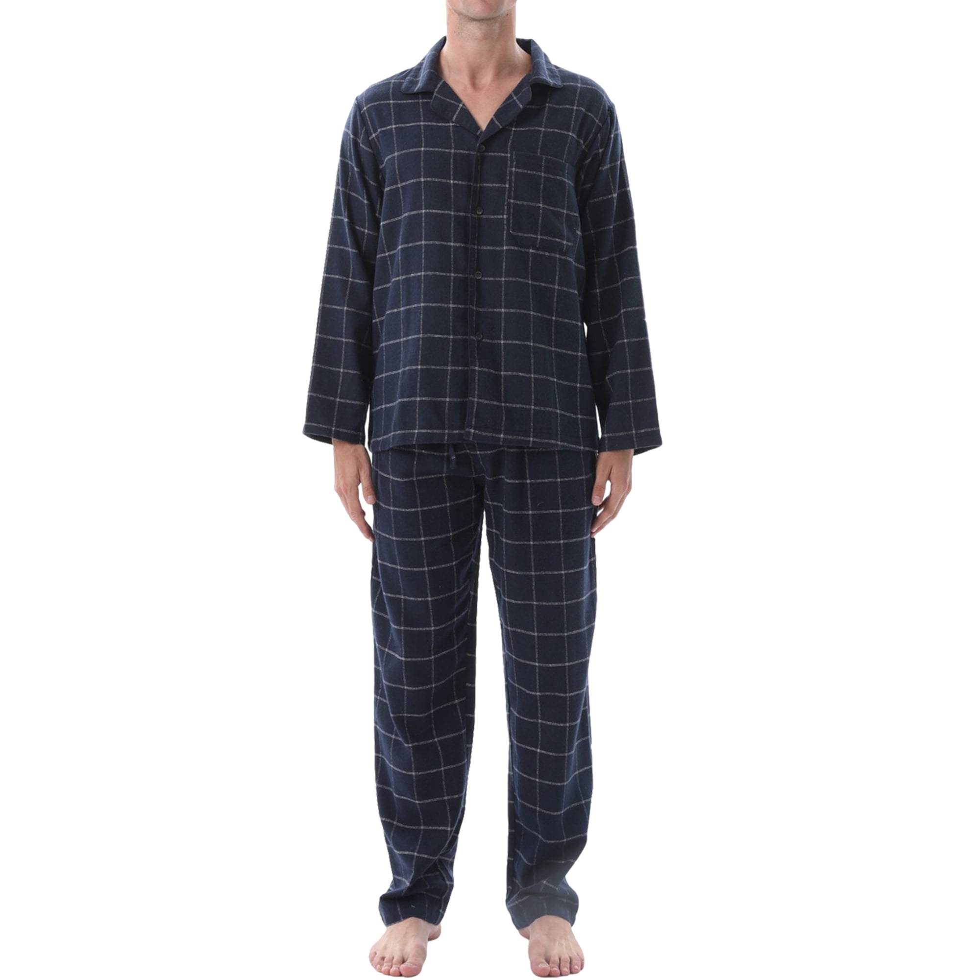 Click here for Lanbaosi Cotton Pajamas For Men Button Down Flanne... prices