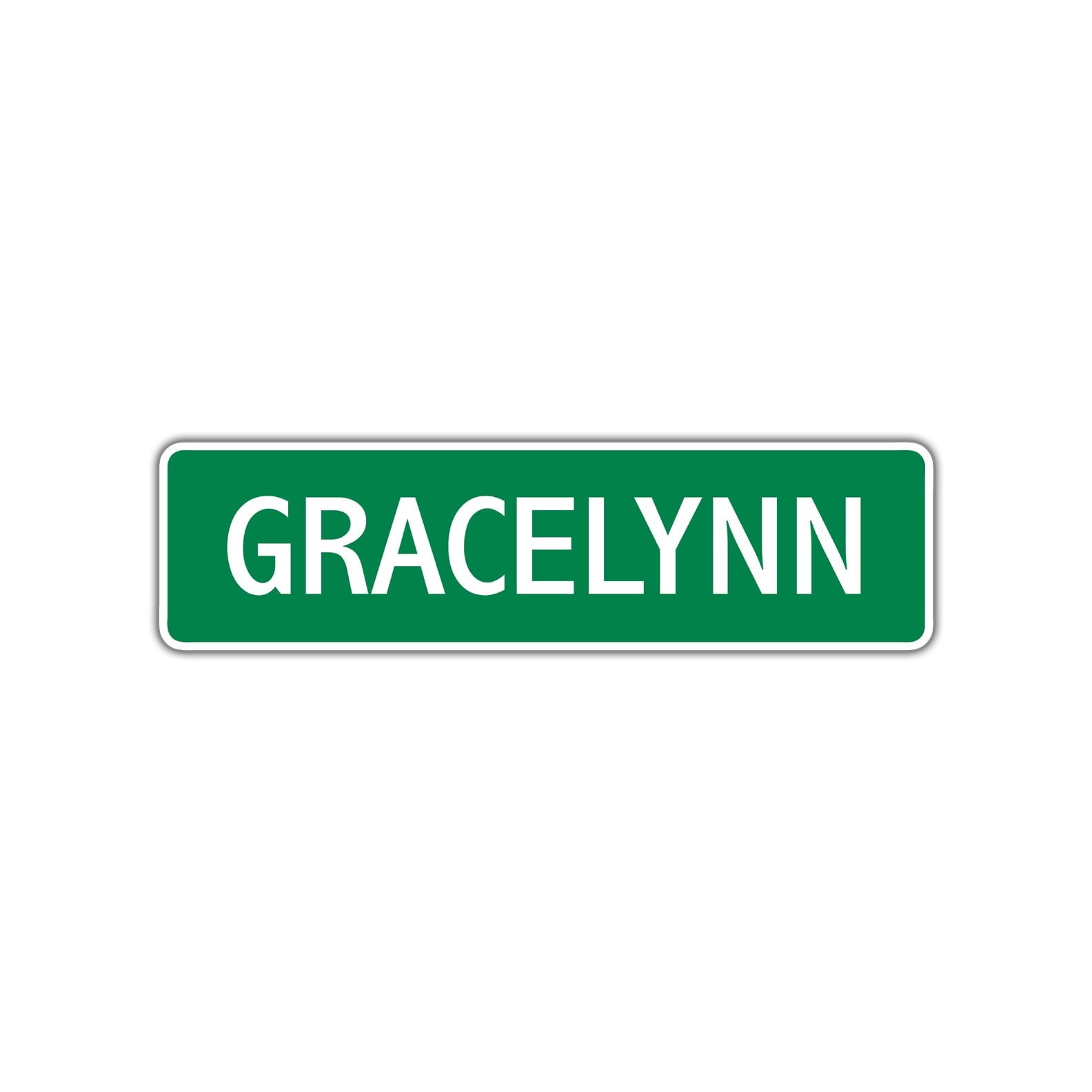 Gracelynn Girls Children Name Letter Printed Label Novelty Kids Bedroom ...