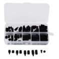 180Pcs Screw Nut Kit Black Nylon M3 Hex Single Double Pass Standoff ...