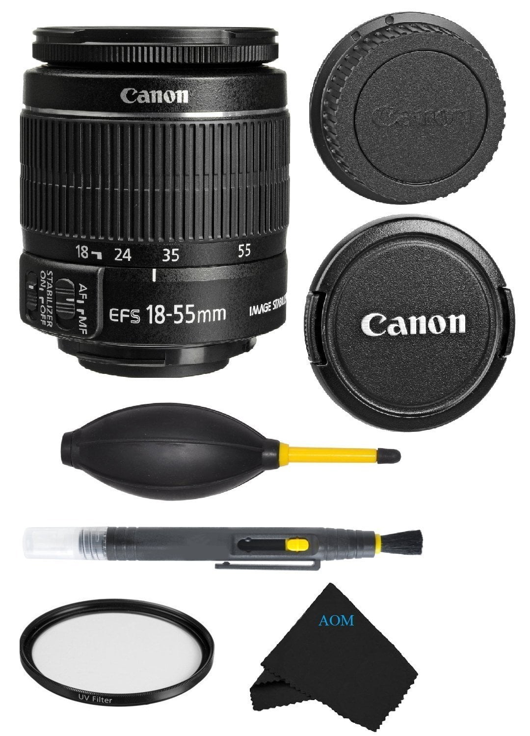 Canon EF-S 18-55mm f/3.5-5.6 IS II Lens Bundle For Canon SL1 T5i T5 T4i ...
