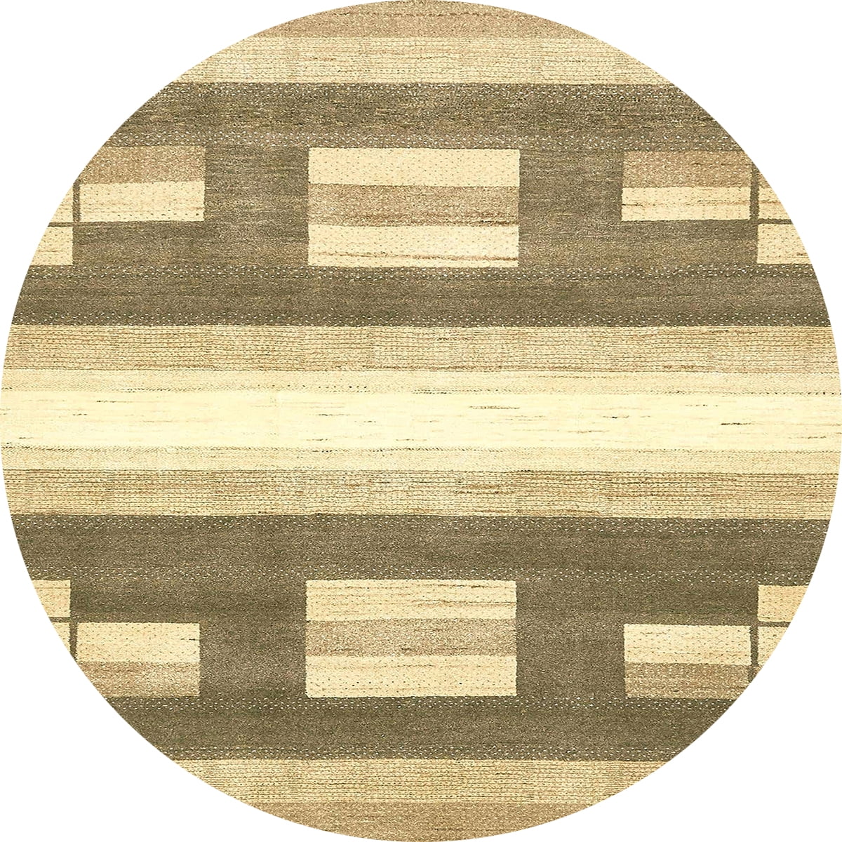 Ahgly Company Indoor Round Abstract Mustard Yellow Abstract Area Rugs ...