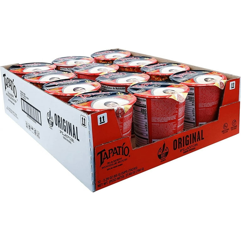Tapatio Ramen Noodles Original Flavored Cup Noodles -(12 Pack)