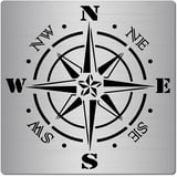 6.3 Inch Metal Compass Rose Stencil Stainless Steel Painting Reusable ...