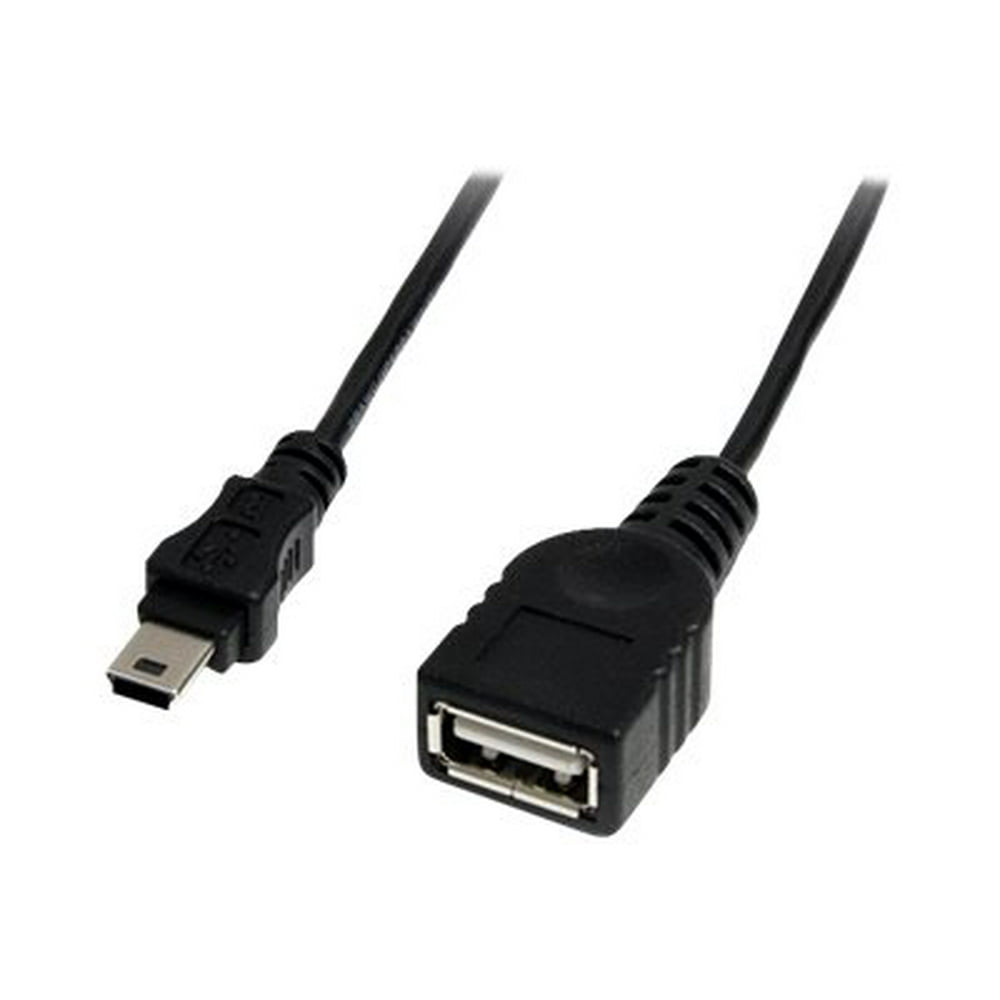 StarTech.com 1 ft Mini USB 2.0 Cable - USB A to Mini B F/M - Type A ...
