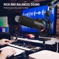 FIFINE USB Gaming Microphone, RGB Dynamic Mic for PC Computer with Mute ...