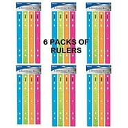 Bazic Transparent Jeweltones Color Ruler 12" , Measure inch/cm(2 Packs ...