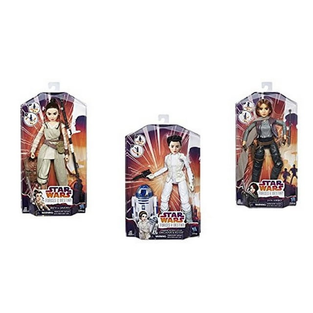 Star Wars Forces Of Destiny Princess Leia, Rey of Jakku, & Jyn Erso ...