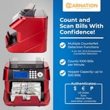 CARNATION Bill Cash Money Counter CR2300 with UV and MG Counterfeit ...