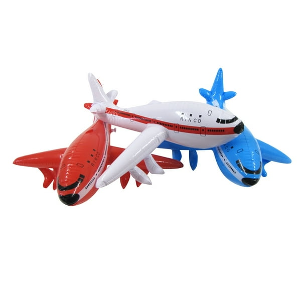 3pc Inflatable Jet Airplane Swimming Pool Float Set Blow Up Water Toy ...