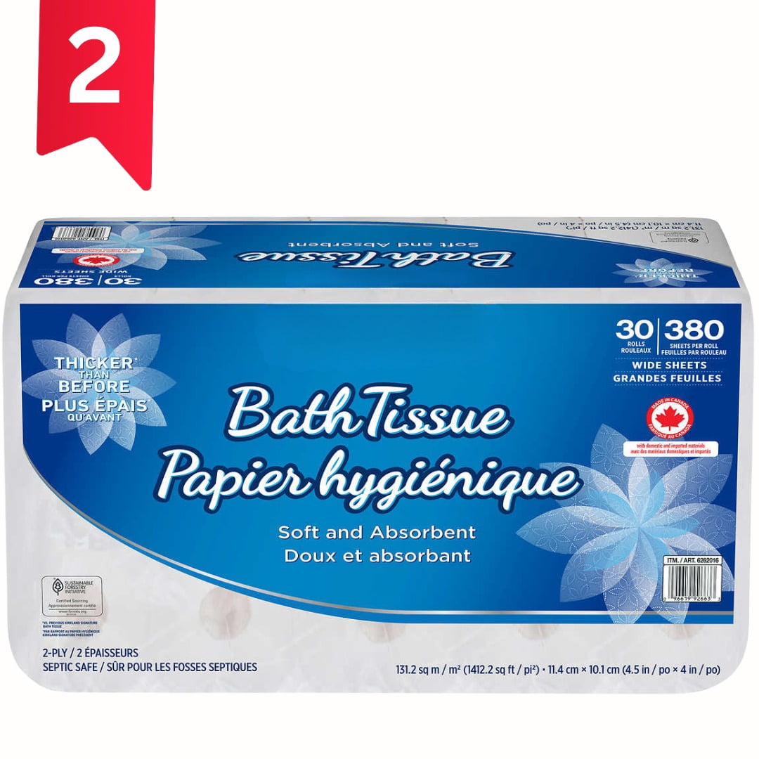 Bath Tissues 2 Ply, Toilet Paper 2 Ply - 60 Pack - Walmart.ca