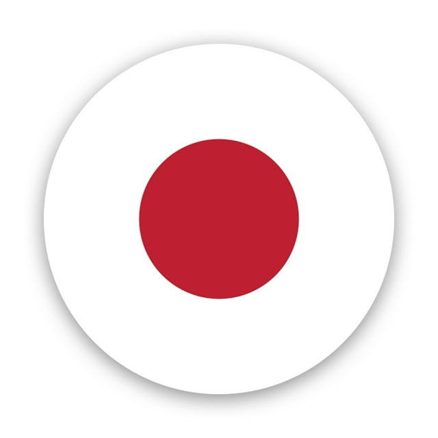 Round Japanese Flag Sticker Decal - Self Adhesive Vinyl - Weatherproof ...