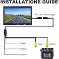 7" Backup Camera Monitor System HD IP69 Waterproof Reversing Rear View Camera for RV Truck Semi ...