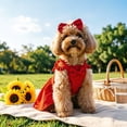 Adorable Puppy Bow Outfit Cute Dress Apparel Soft Breathable Design For ...