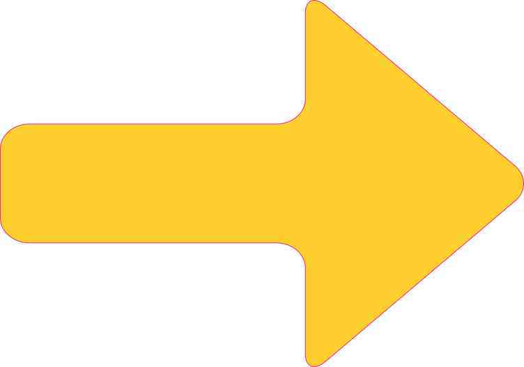 5in x 3.5in Yellow Arrow Sticker Vinyl Sign Symbol Map Pointer Stickers ...