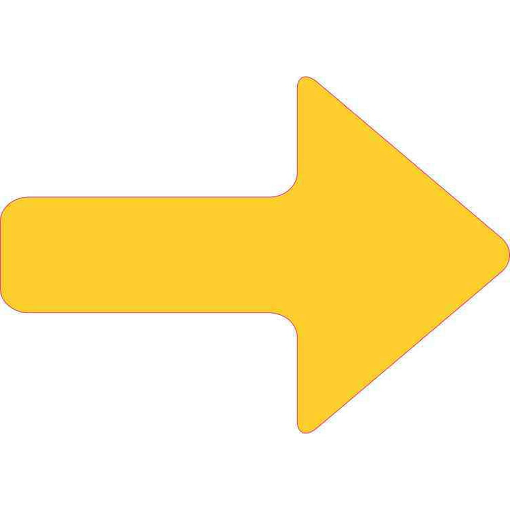 5in x 3.5in Yellow Arrow Sticker Vinyl Sign Symbol Map Pointer Stickers ...