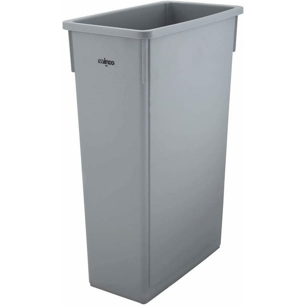 Winco PTC-23SG Slender Trash Can, 23-Gallon, Gray,Medium - Walmart.com