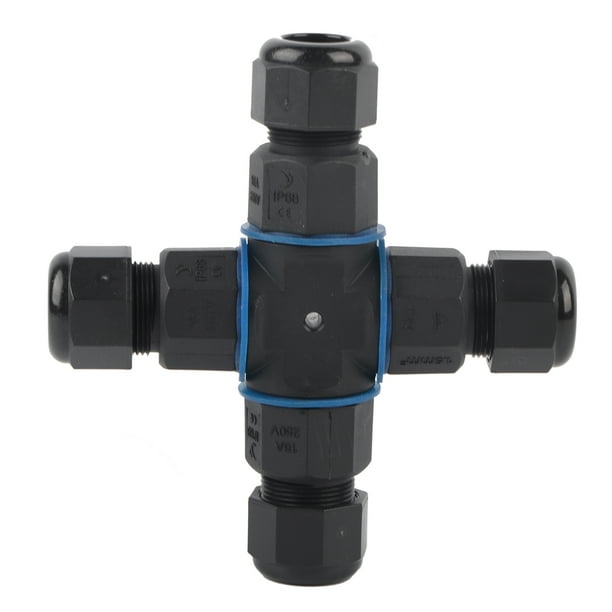 LLC 4‑Way Junction Box Connector IP68 Waterproof Electric Brass Nickel ...