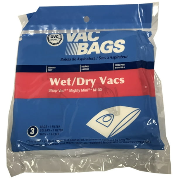 Wet Dry Vacuum Bags Designed to Fit Shop-Vac Mighty Mini M100 - Walmart.com
