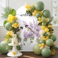 Purple Lavender Arch Backdrop Cover 7.2 FT Bird Welcome Idyllic Flower ...