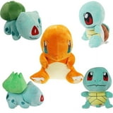 "4PC Set Pokemon Starter Plushies: Pikachu, Bulbasaur, Squirtle ...