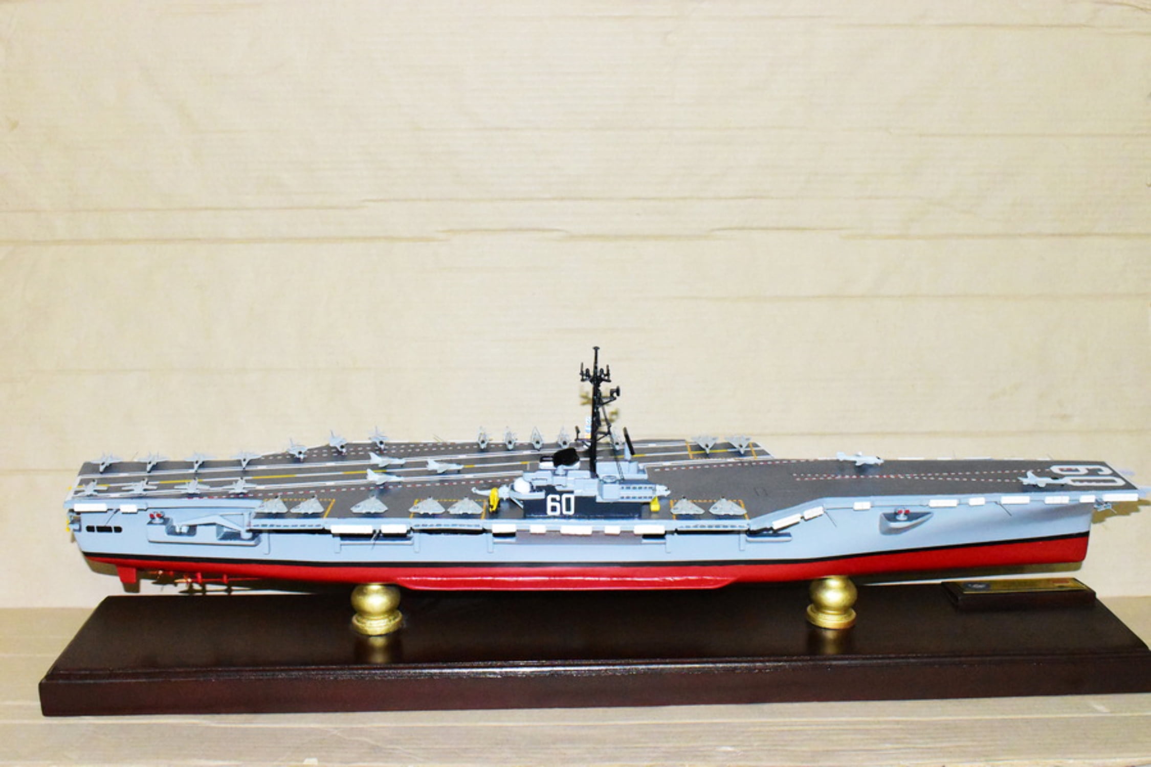 USS Saratoga CV-60 Aircraft Carrier Model,Navy,Scale Model,Mahogany ...