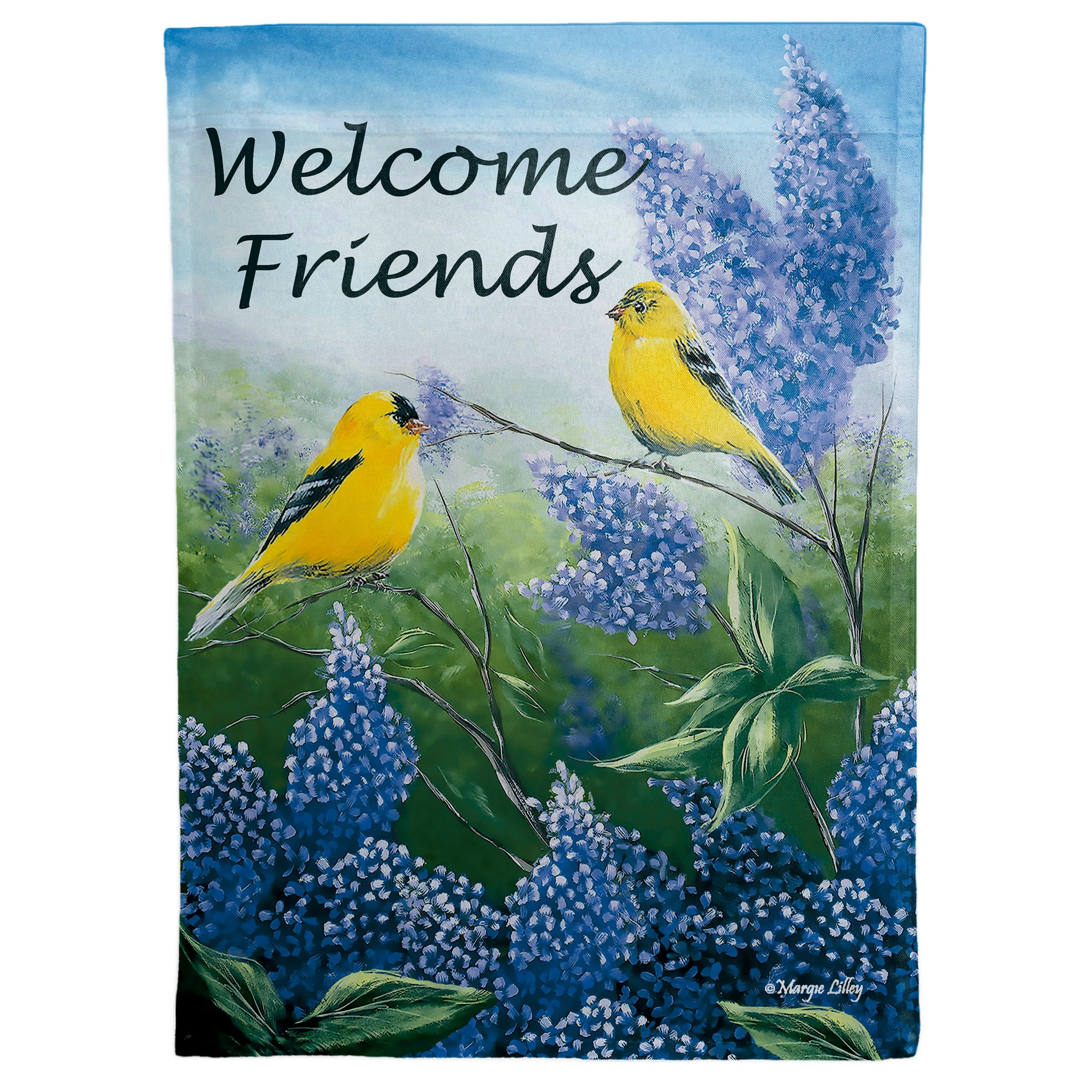 Goldfinch Gathering Blocker Garden Flag by Ashton - Walmart.com
