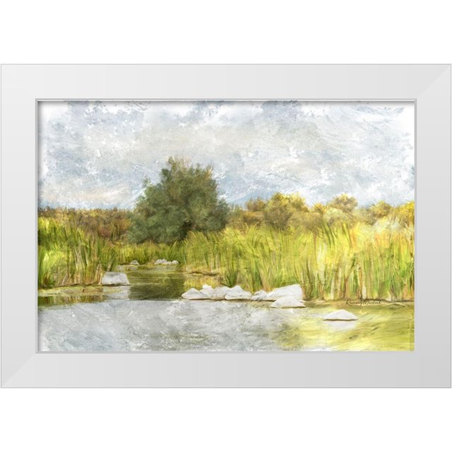 Murdock, Ramona 18x13 White Modern Wood Framed Museum Art Print Titled - Marshy Wetlands No. 1 ...