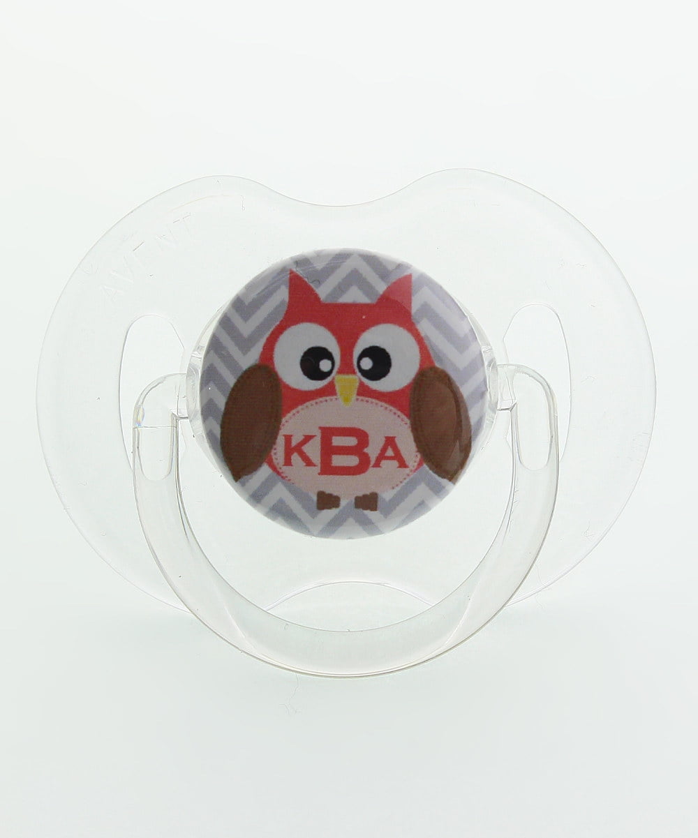 Personalized Name and/or Monogram Chevron with Owl Pacifier - Walmart.com