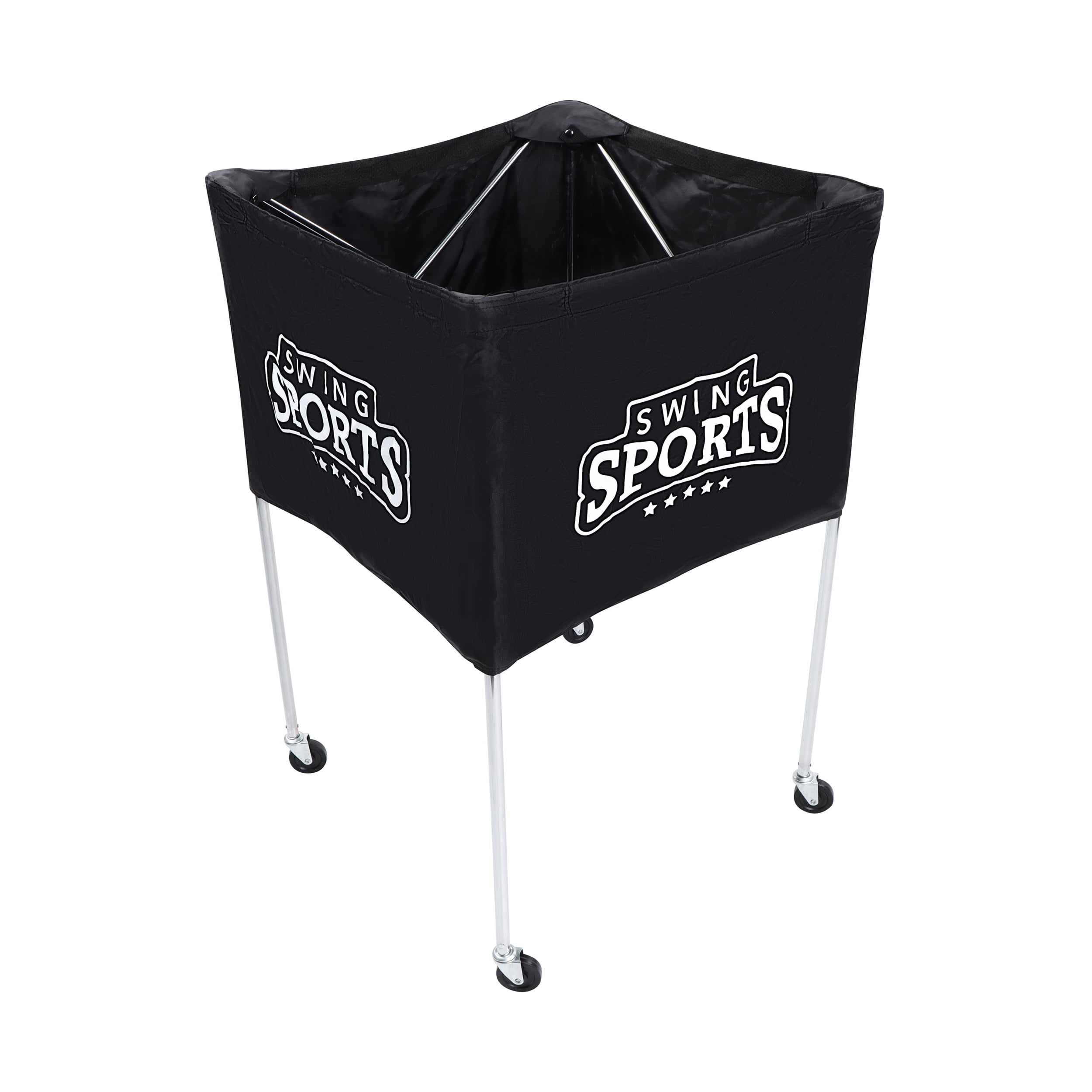 Swing Sports Portable Ball Cart on Wheels - 40 x 24in Volleyball Cart ...