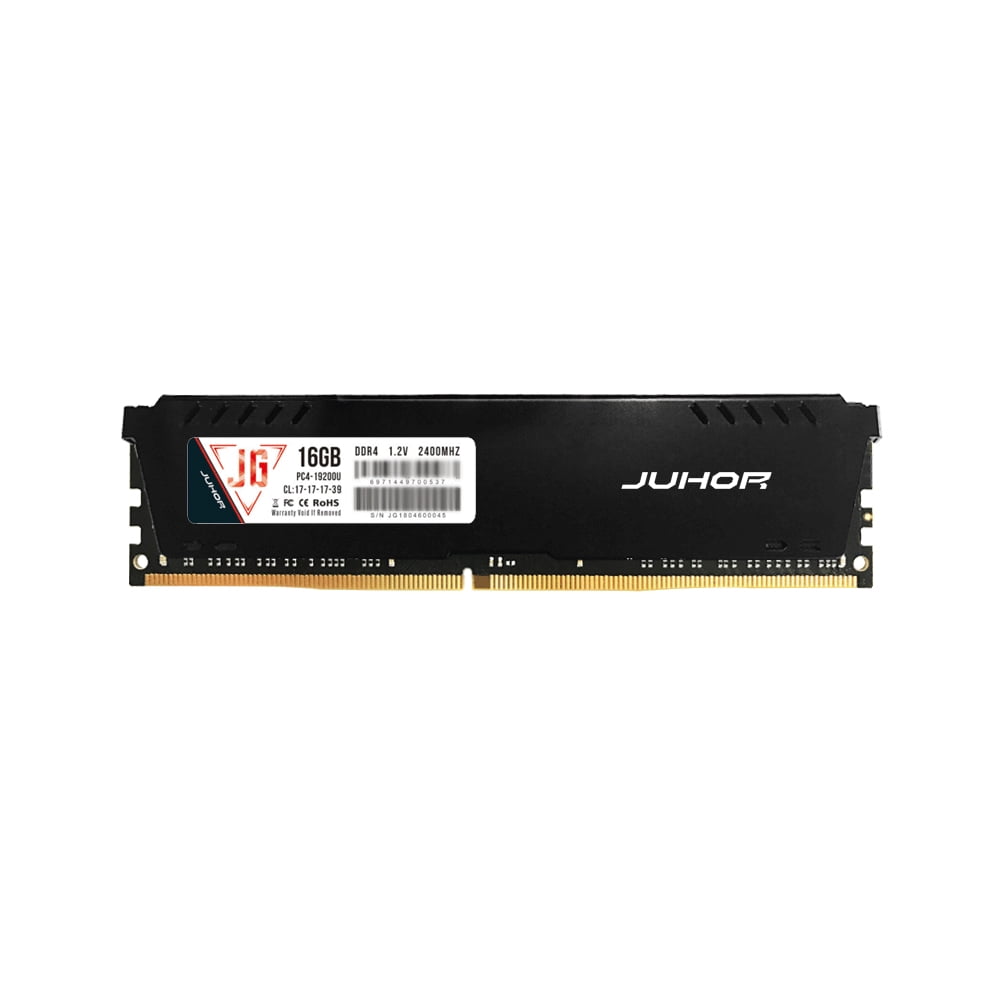 Memoria RAM DDR4 JUHOR de 16GB 2400MHz para PC de escritorio - Disipador de calor, bajo voltaje ...