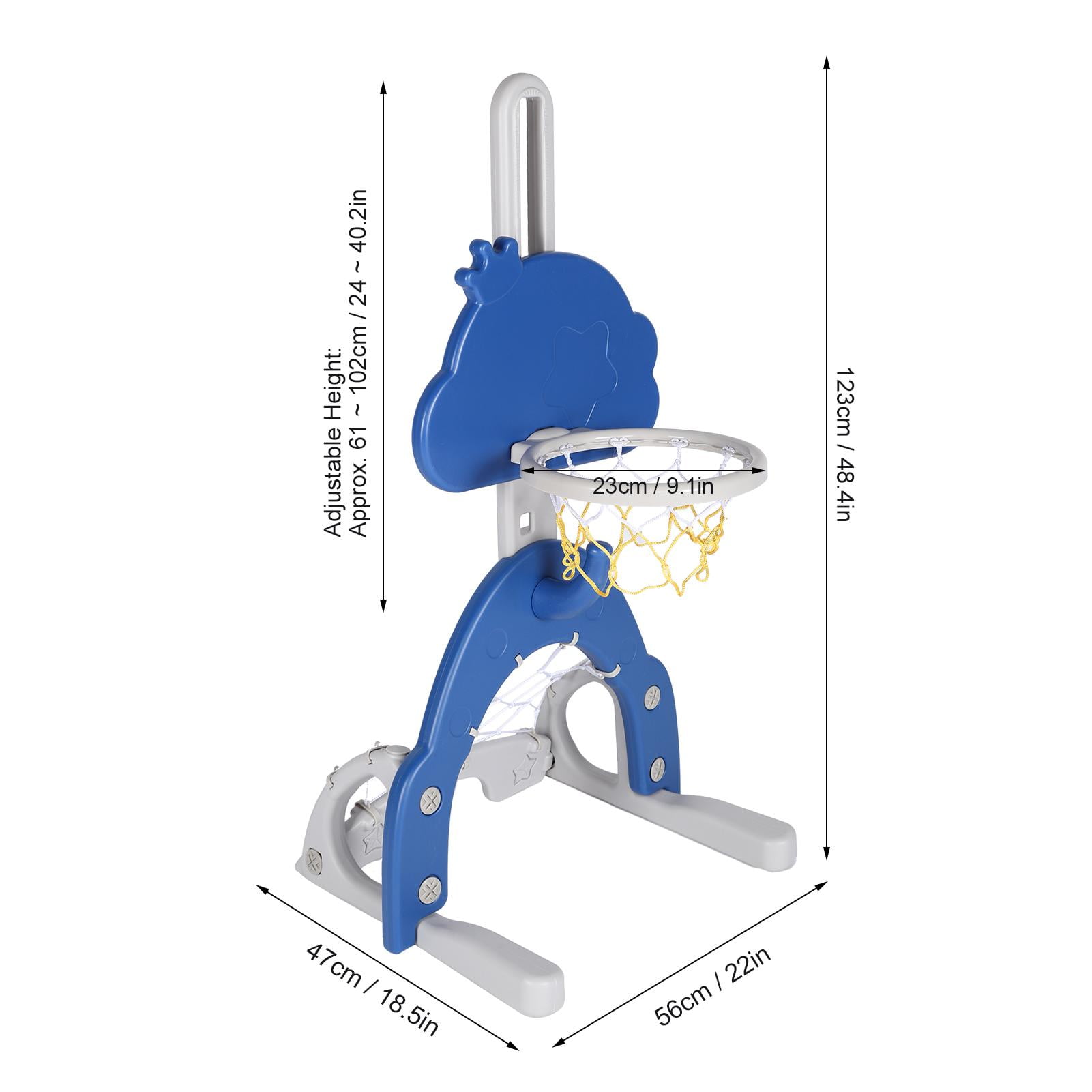 Buy CHICIRIS Retractable Kids Basketball Stand Play Set Adjustable ...