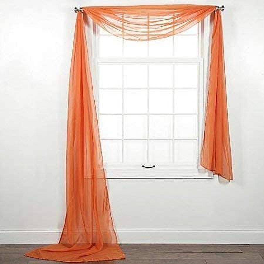 Beautiful Elegance Fully Stitched Window Sheer Voile Scarf Curtain ...
